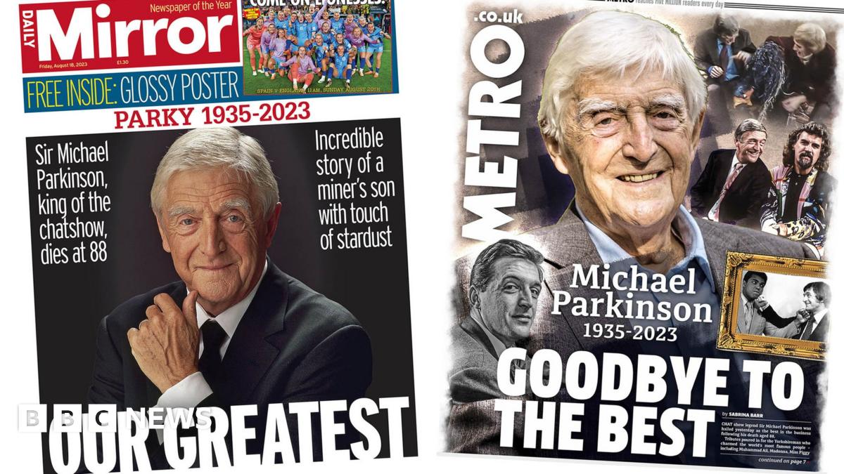 Newspaper headlines: 'Goodbye to the best' and 'our greatest' - BBC News