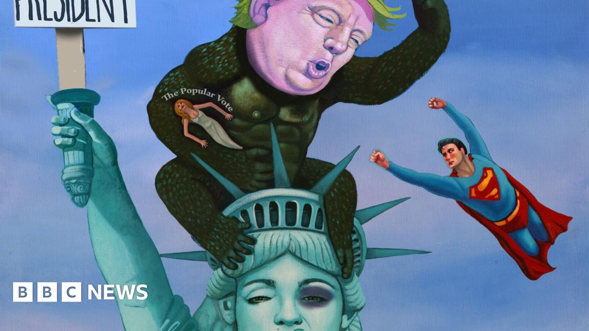 Madonna shares Scottish artist's Donald Trump painting - BBC News