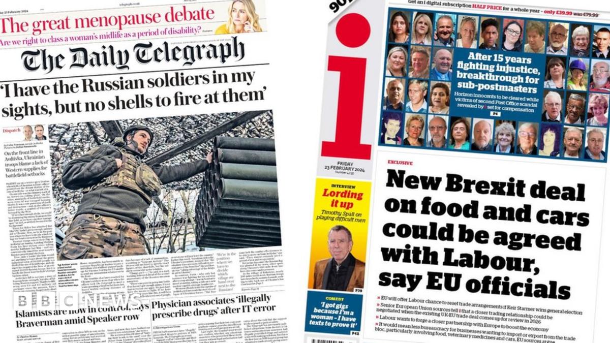 Newspaper headlines: 'Two years of lunacy' and possible 'new Brexit ...