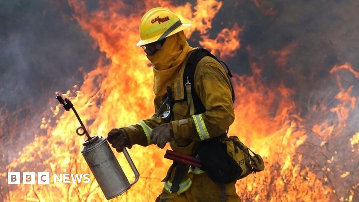 California fires: Evacuation orders given to 13,000 - BBC News