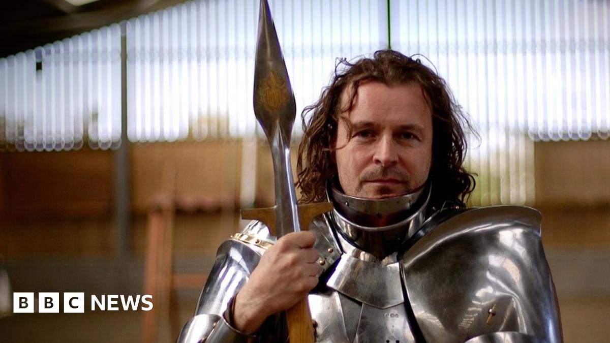 The boss who lives as a medieval knight - BBC News