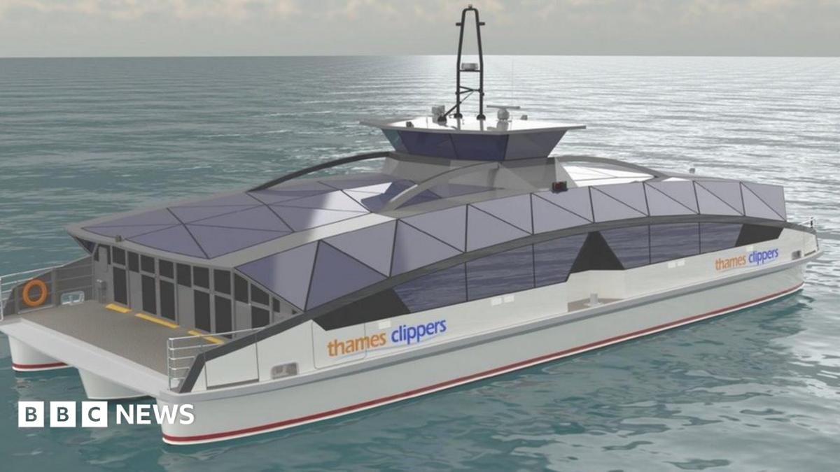 Plans for London's first fully electric ferry service submitted - BBC News