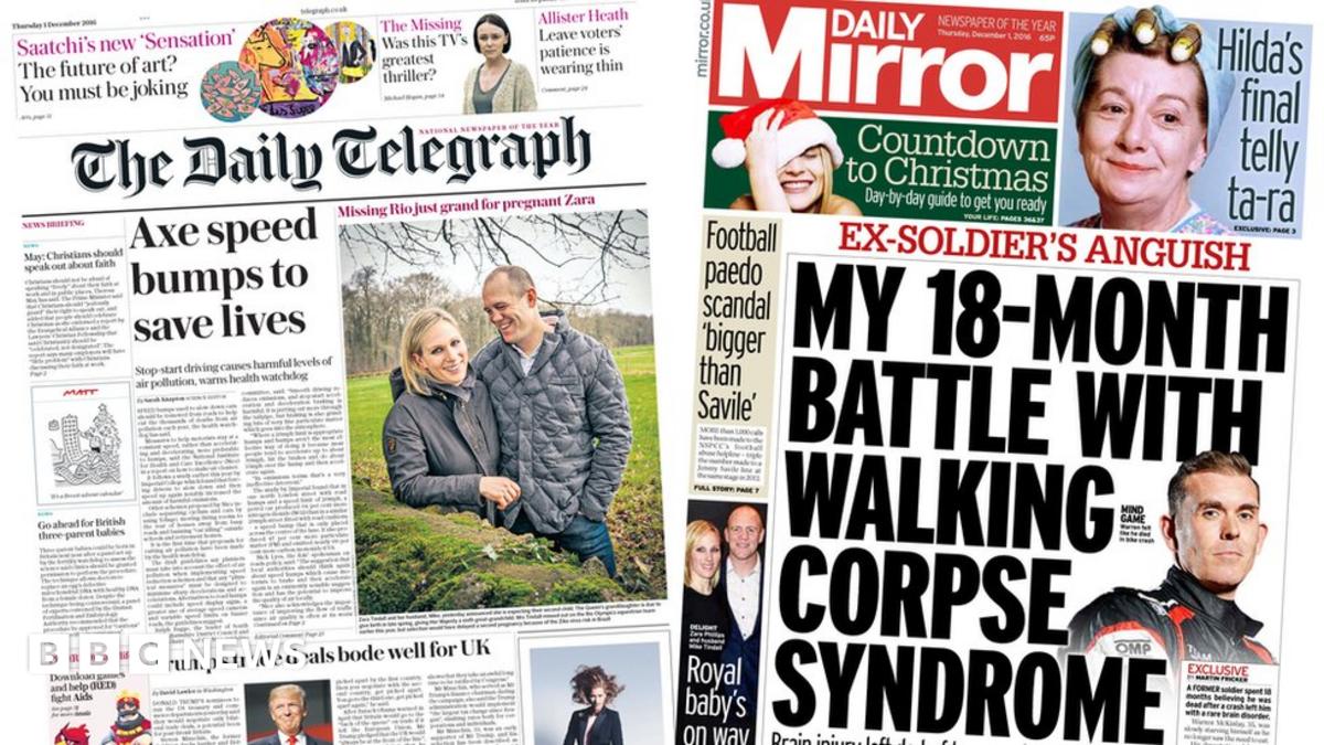 Newspaper headlines: Should speed humps & motorway limits change? - BBC ...