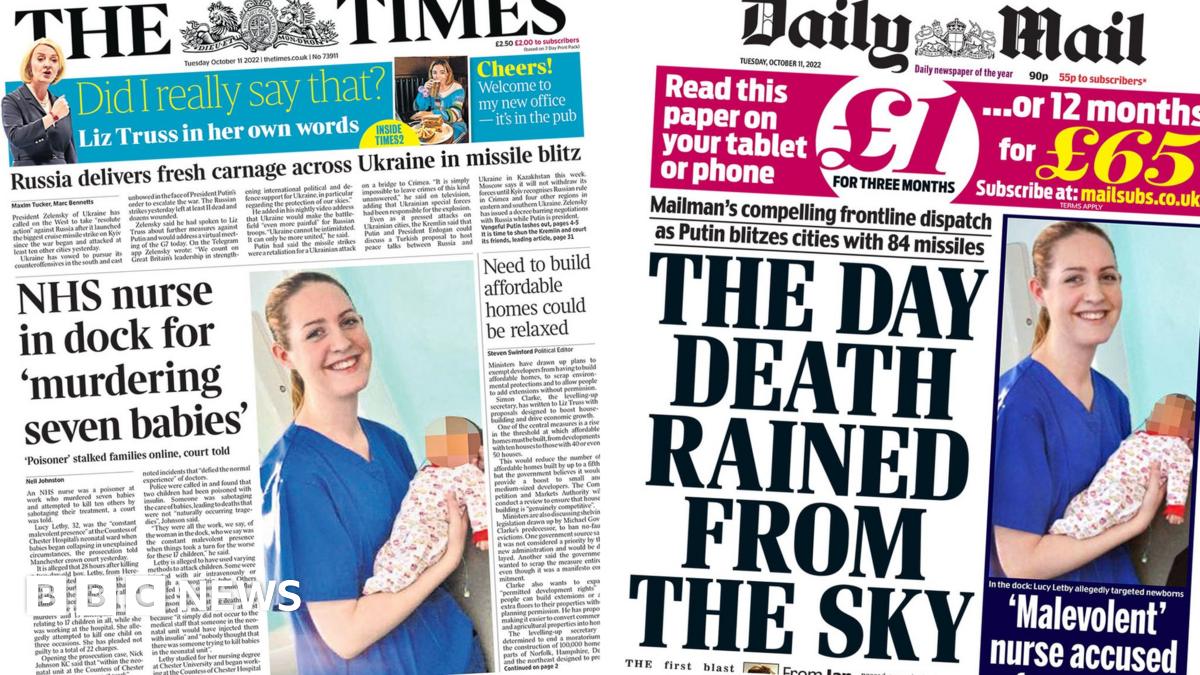 Newspaper headlines: 'NHS nurse in dock' accused of baby murders, and ...