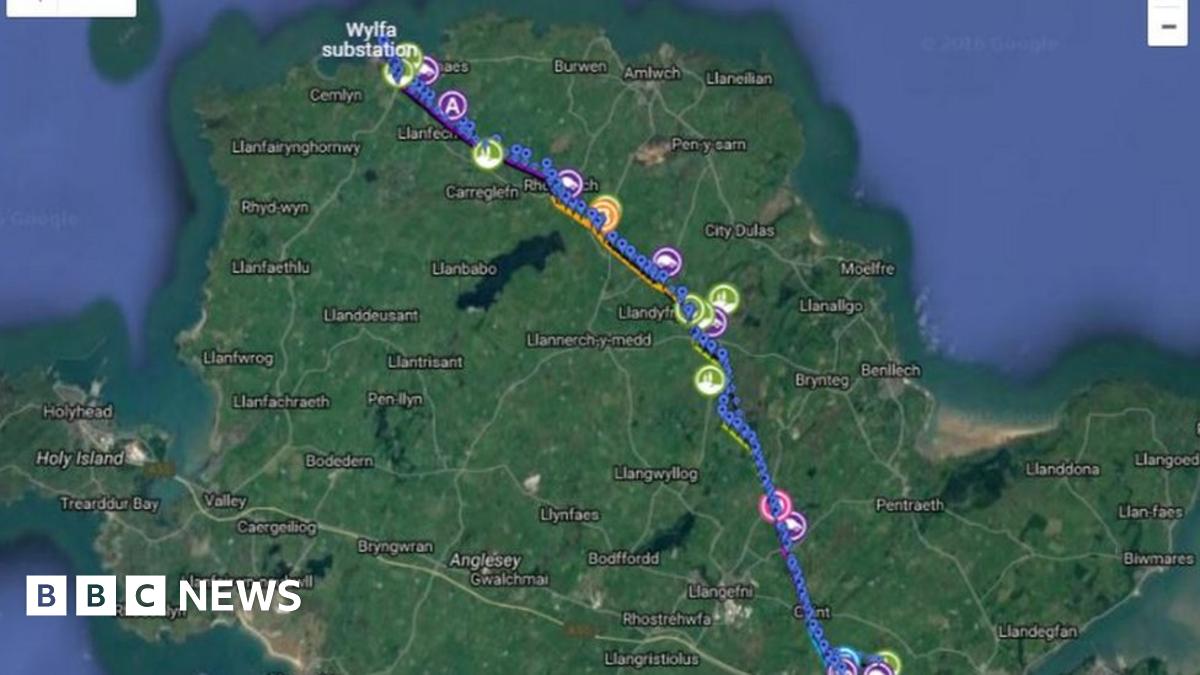 Wylfa Newydd pylon route published as consultation launched - BBC News