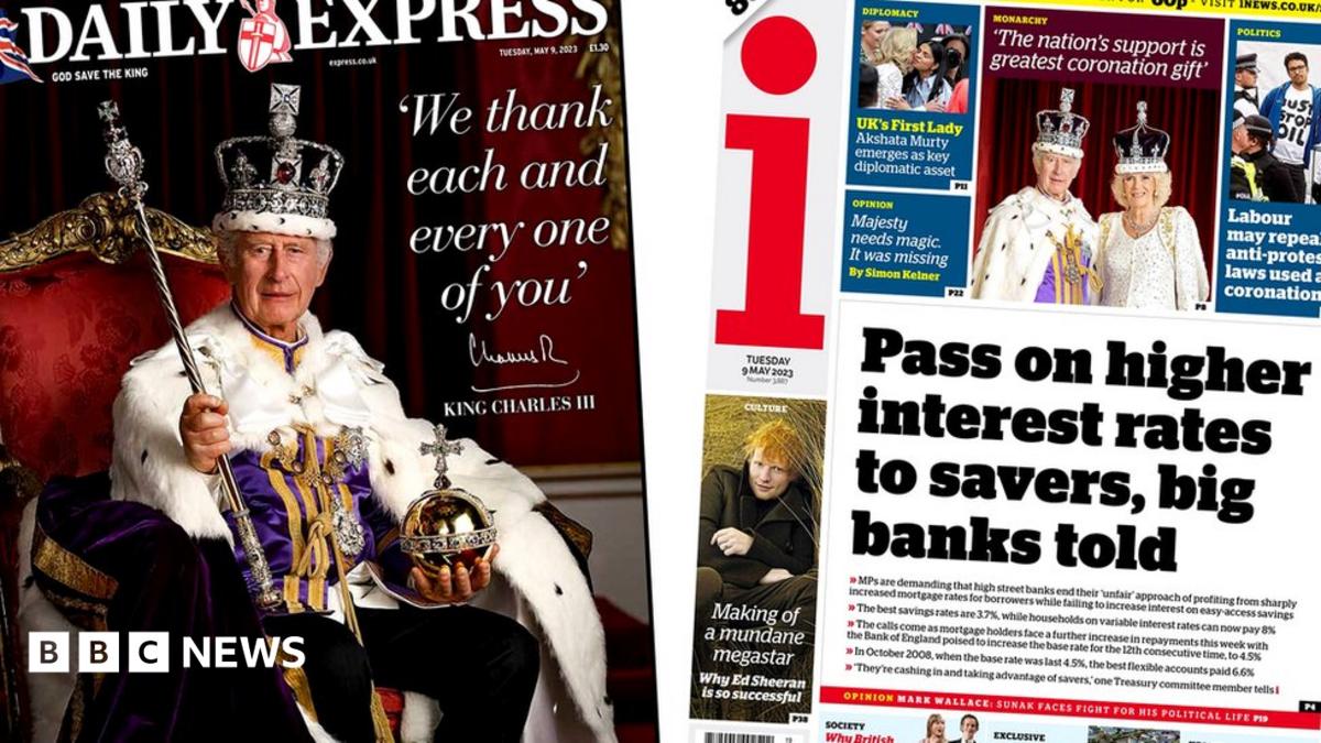 Newspaper headlines: Royal Coronation thanks and King's official ...