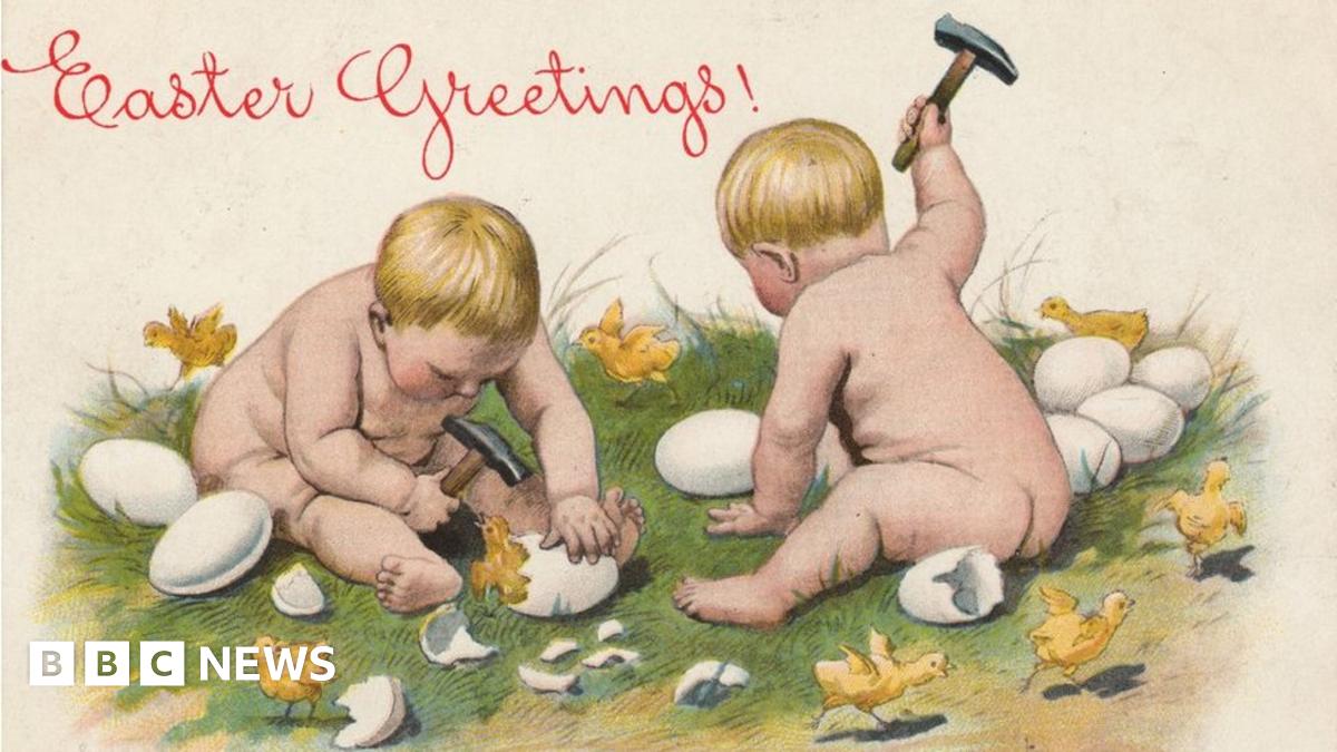 The odd world of Victorian Easter cards - BBC News