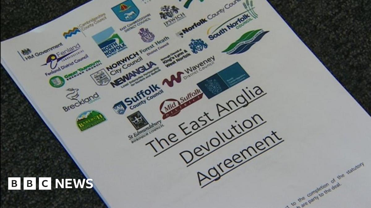 East Anglian councils agree to pursue regional devolution - BBC News