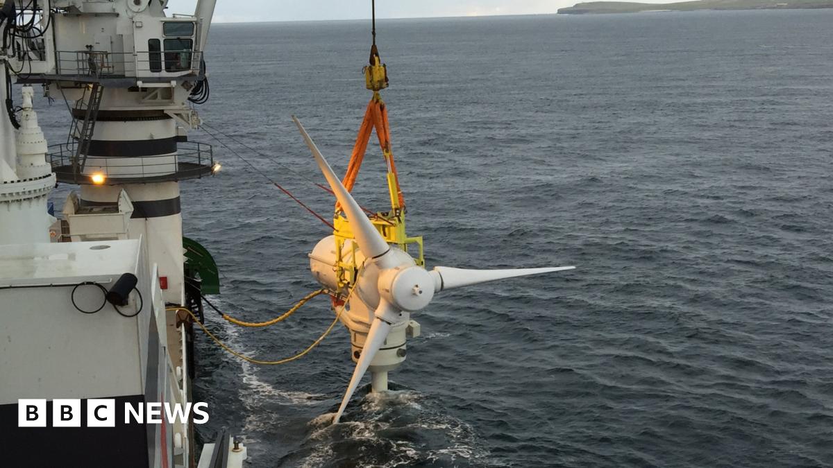 First electricity from tidal power scheme in Scotland - BBC News