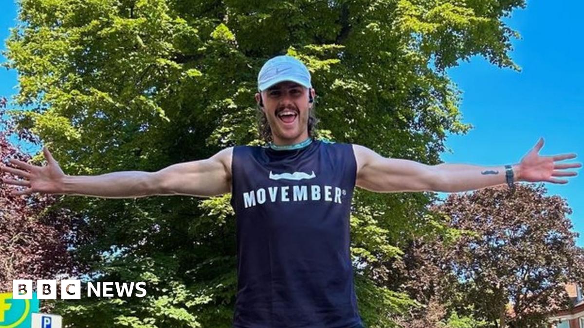 Movember: Man running four ultramarathons after father's death - BBC News