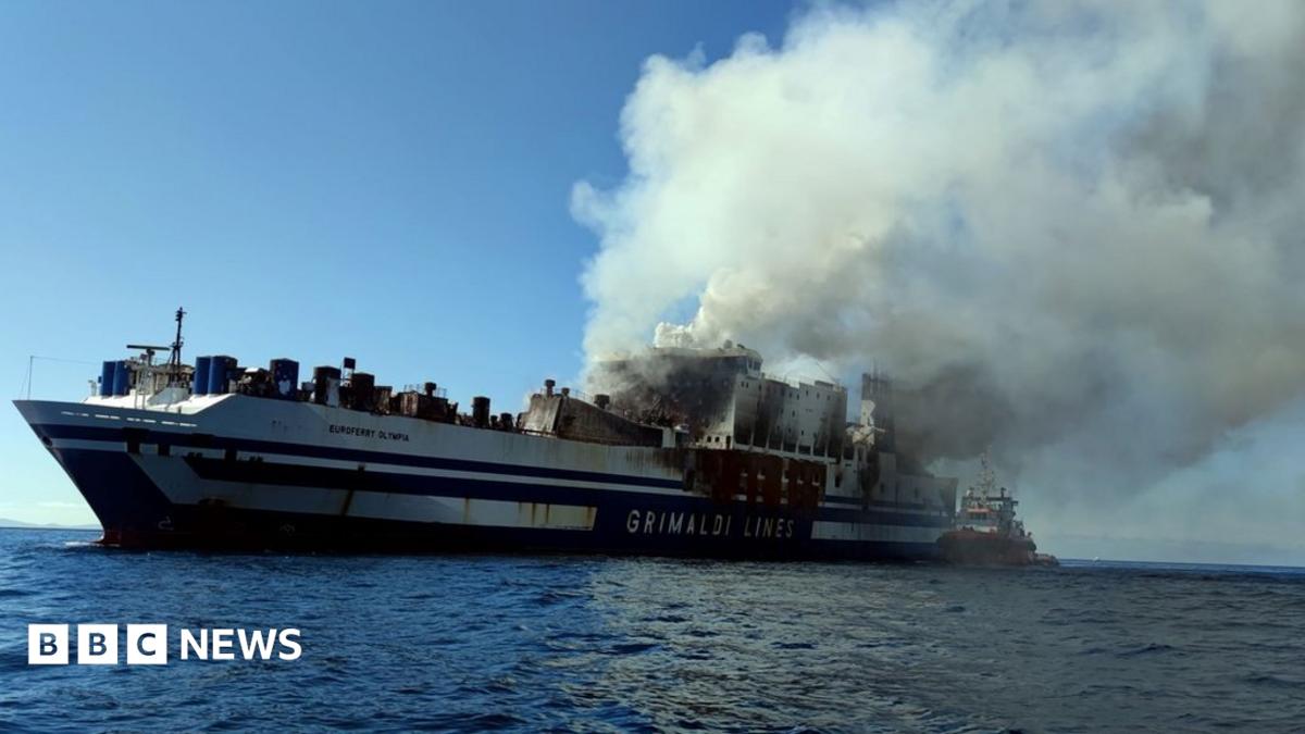 Ferry fire: Search for 12 missing off Corfu continues - BBC News