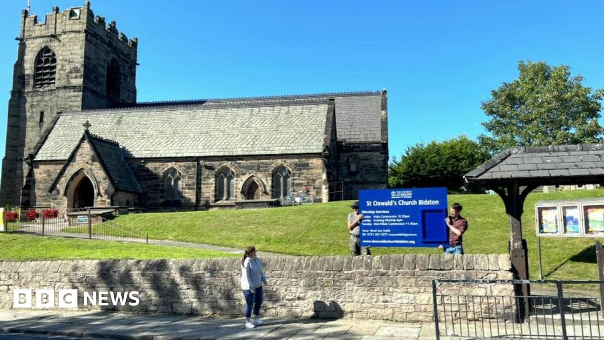 Row breaks out over Wirral Council's refusal of church sign - BBC News