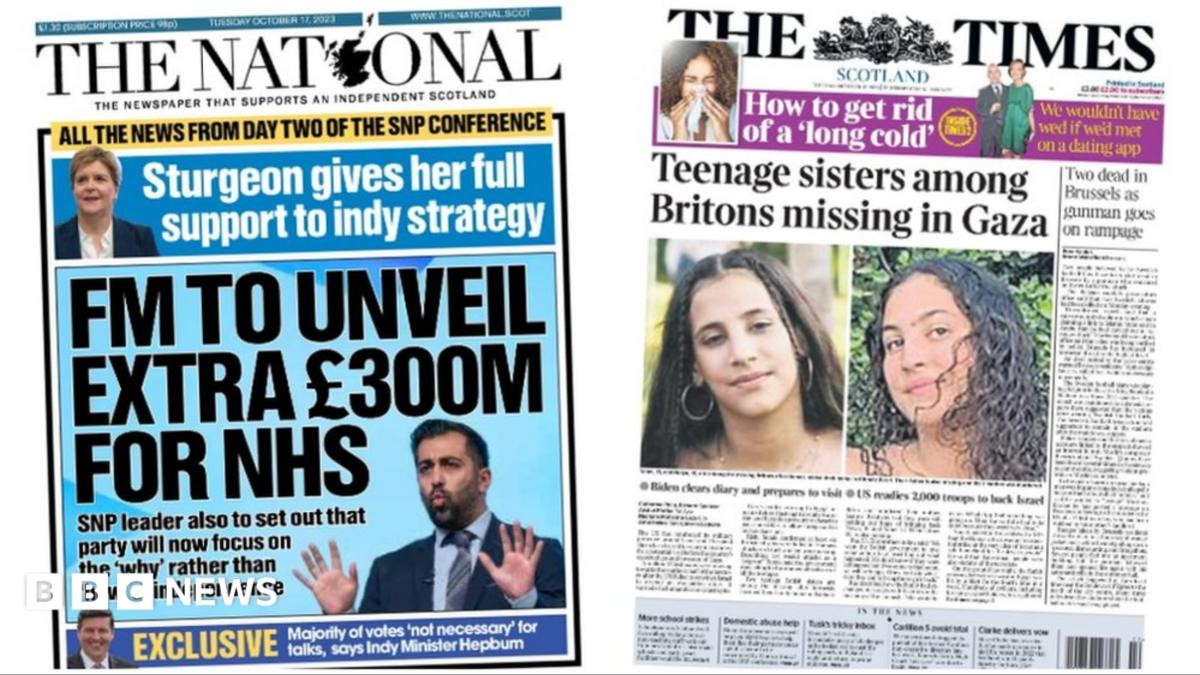 Scotland's papers: NHS funding pledge and fears for missing sisters ...