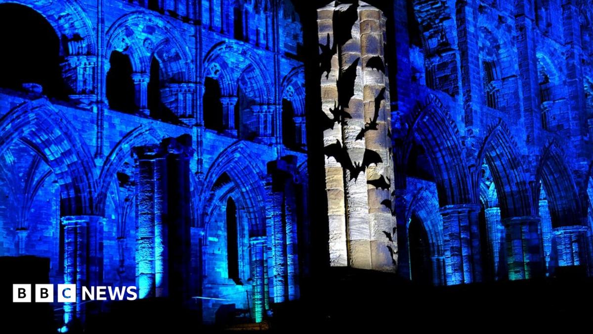 Whitby Abbey marks Dracula anniversary with bat projection - BBC News