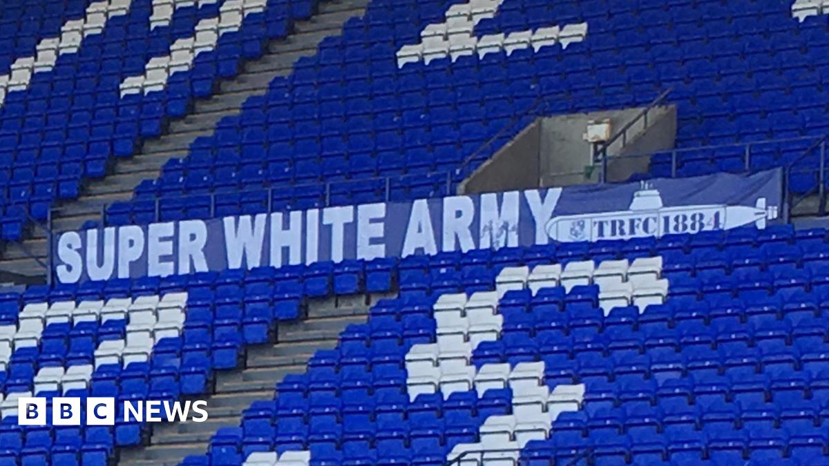 FA covers up 'Super White Army' banner at Tranmere Rovers - BBC News