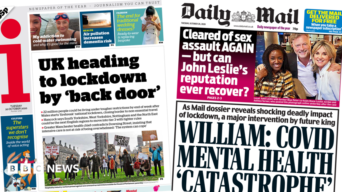 Newspaper headlines: Lockdown 'by back door' and virus 'hidden victims ...