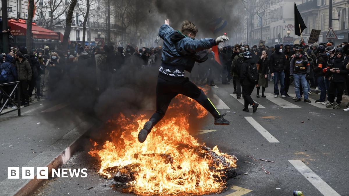 France pension protests: Tear gas used in Paris as unrest grows in ...