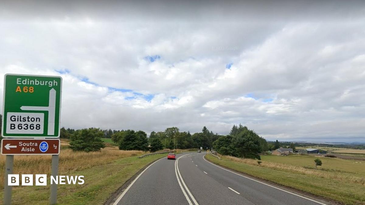 Two seriously hurt in car crash on A68 in the Borders - BBC News