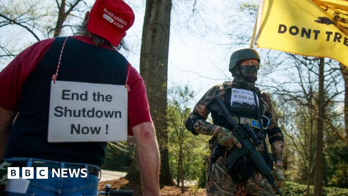 Coronavirus: US faced with protests amid pressure to reopen - BBC News