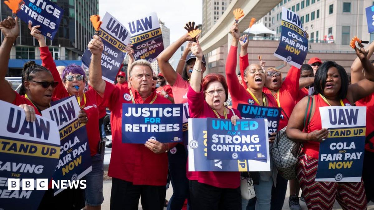 UAW strike: Why are US car workers walking out? - BBC News