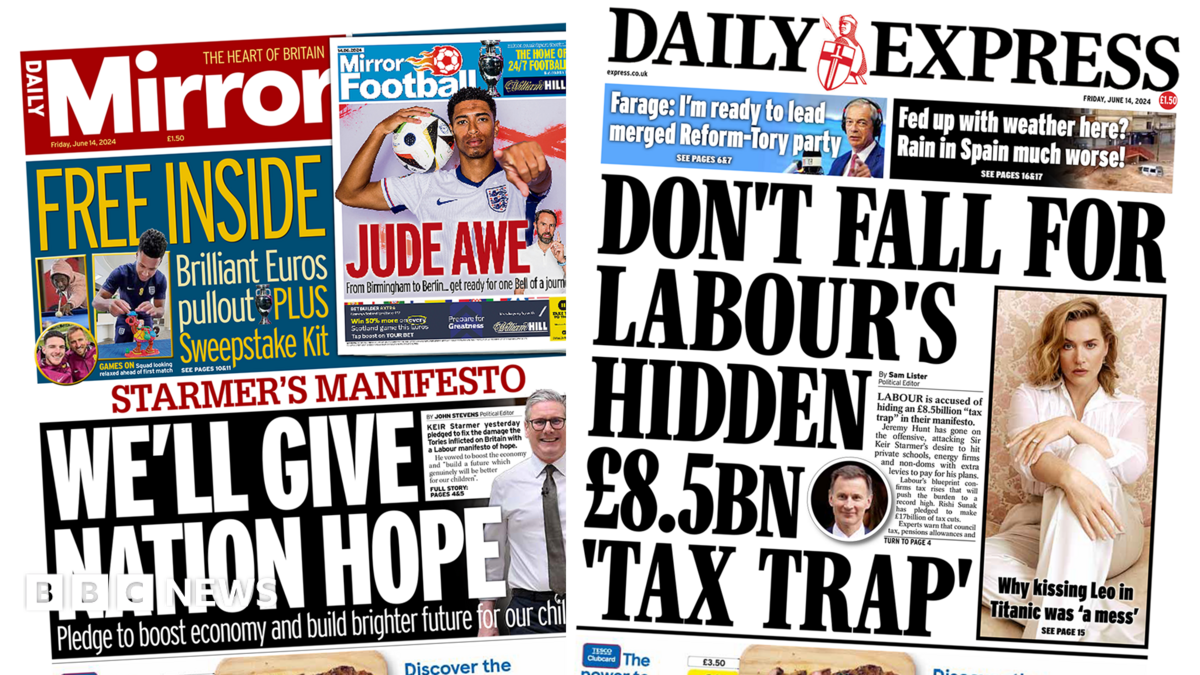 Newspaper headlines: 'We'll give nation hope' and 'hidden tax trap ...