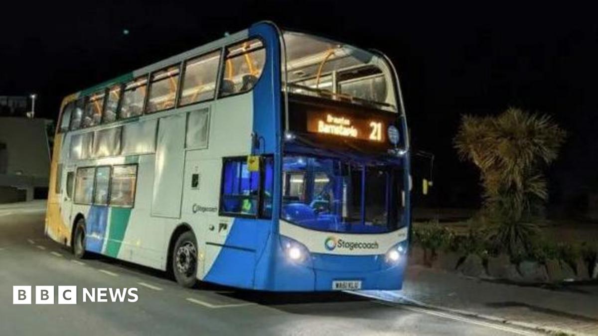 Seven new night bus routes introduced for Devon and Cornwall - BBC News