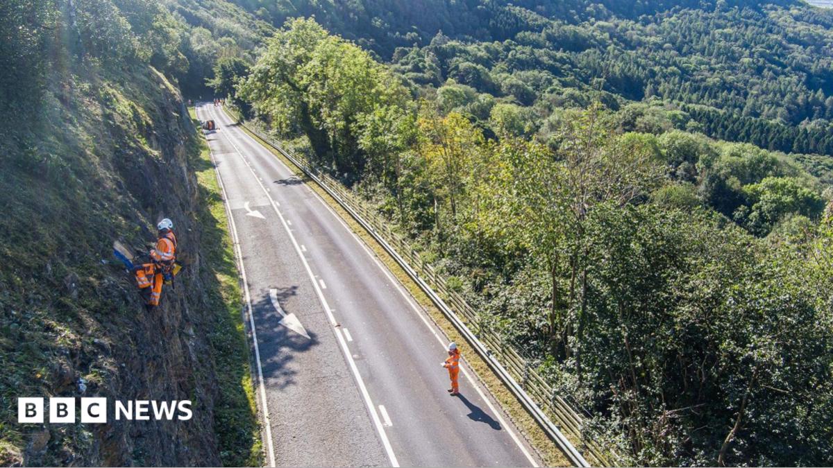 Sutton Bank road closed for upgrade work - BBC News