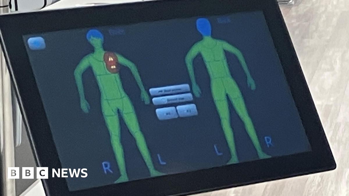 Airport apologises for Cornwall woman's breast form shock - BBC News