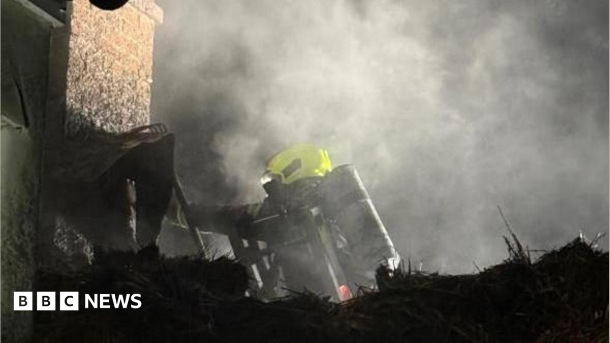 Large fire in Rayne might have started in log burner - BBC News