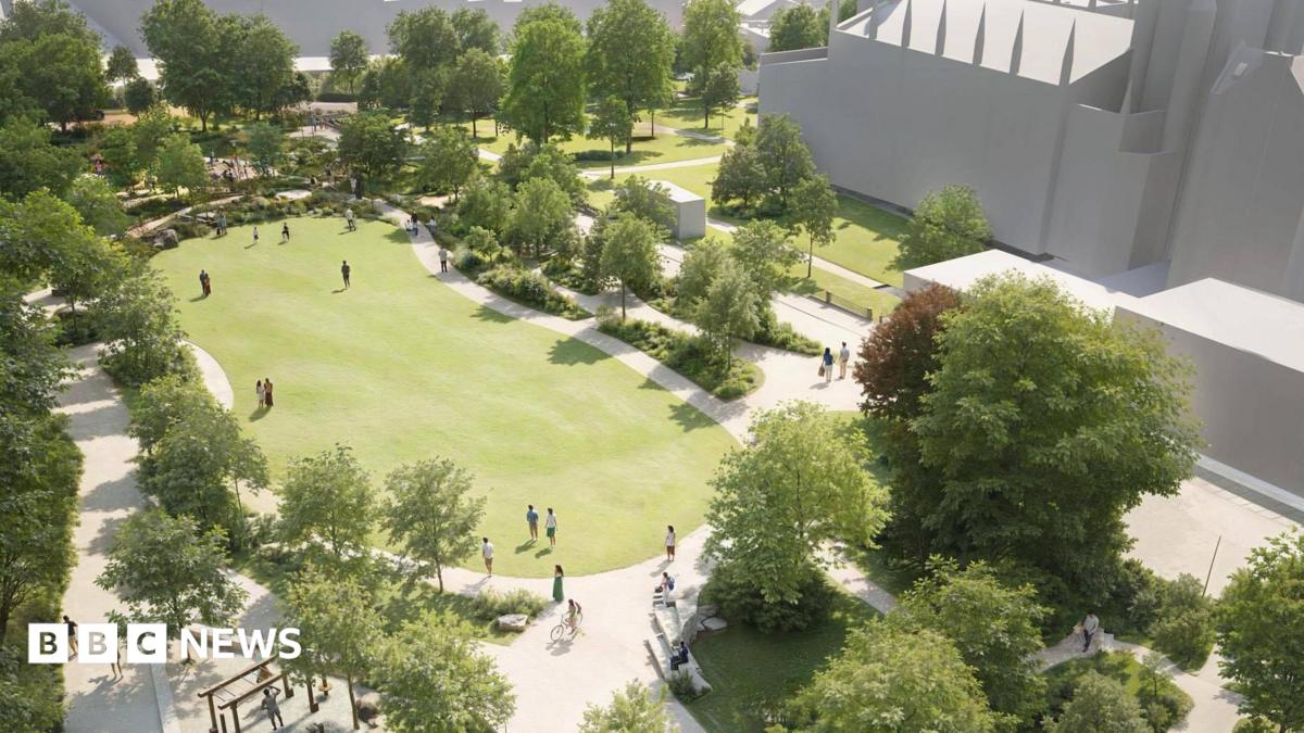 Glimpse of how Oldham's new Jubilee Park could look - BBC News
