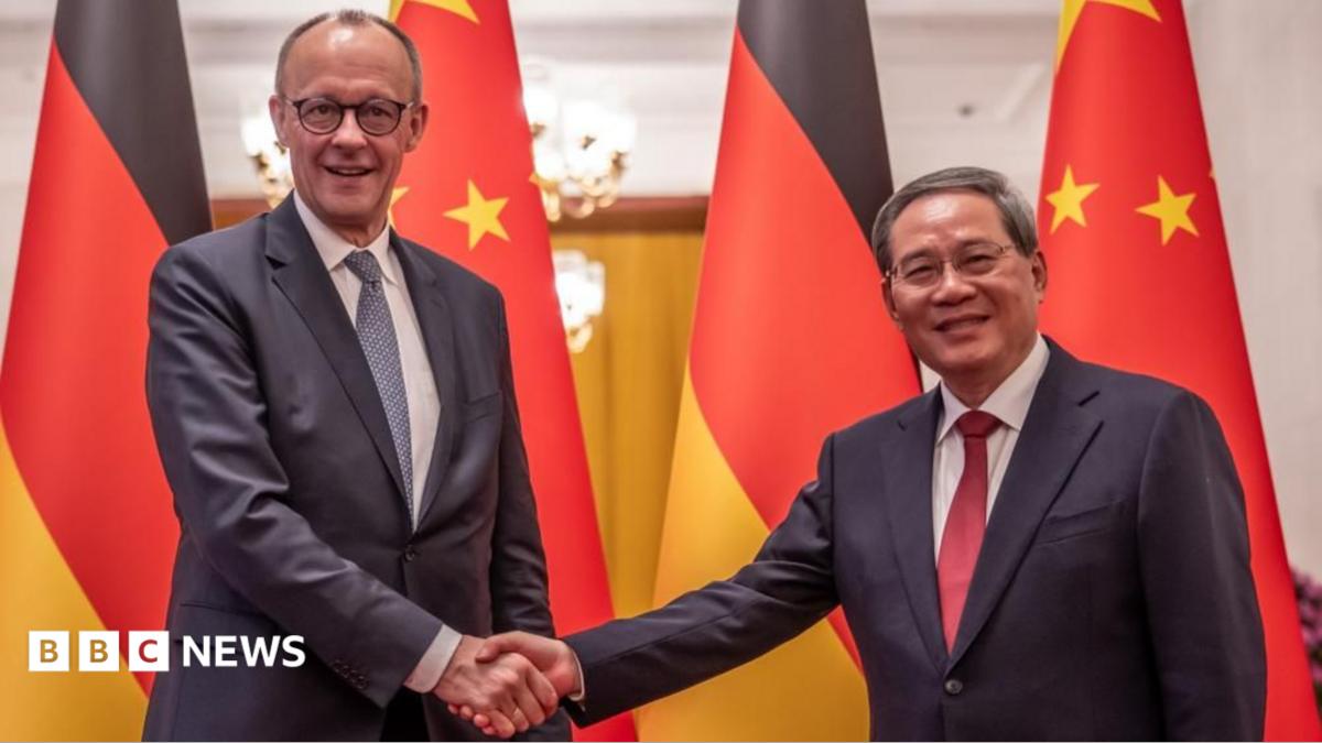 German chancellor warns of trade imbalance with China during first ...