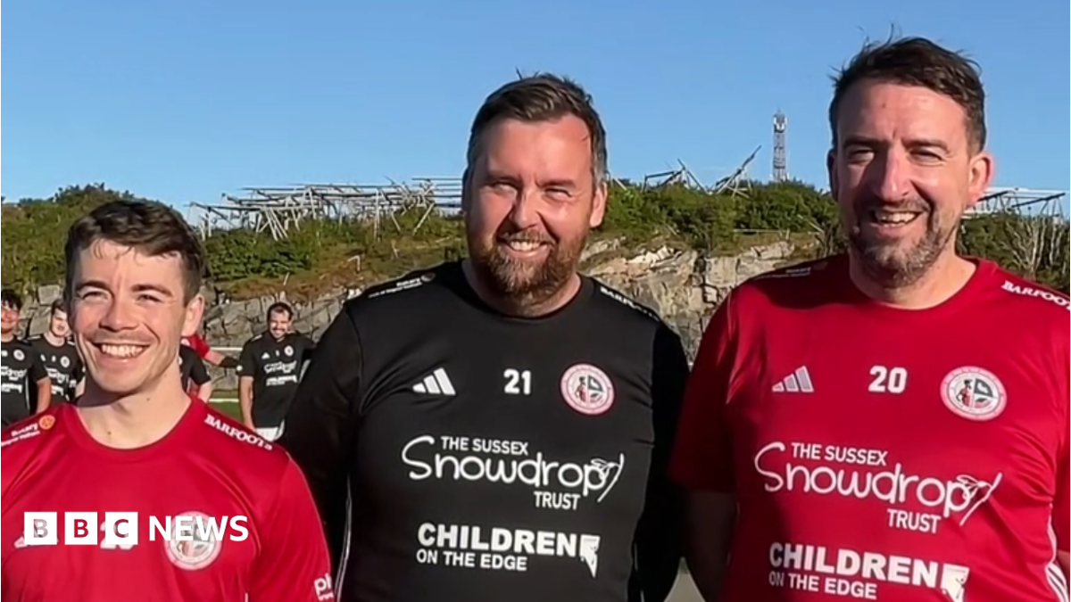 Bognor team fulfils late player's Arctic football match dream - BBC News