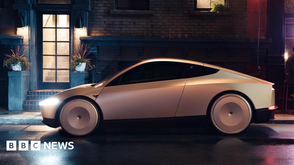 Tesla robotaxi: Cybercab unveiled by Elon Musk - BBC News
