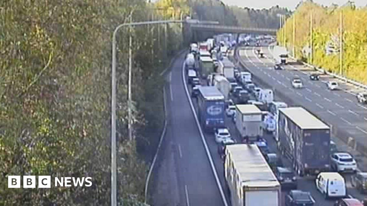 Queues clear after lorry fire on M1 slip road near Trowell Services ...