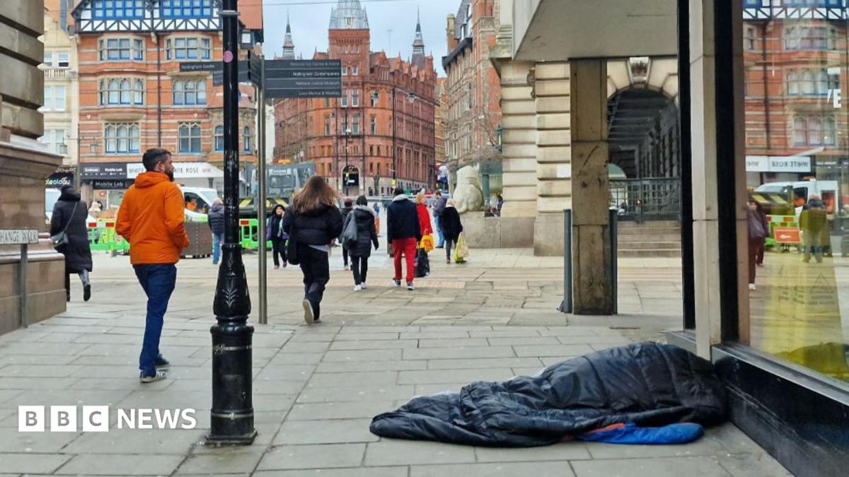 Nottingham's record homeless numbers blamed on 'policy choices' - BBC News