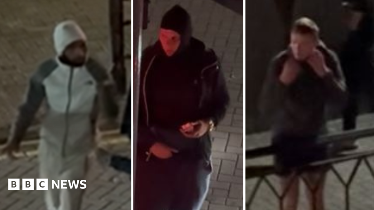 Peterborough stabbing: Police issue CCTV images of three men - BBC News