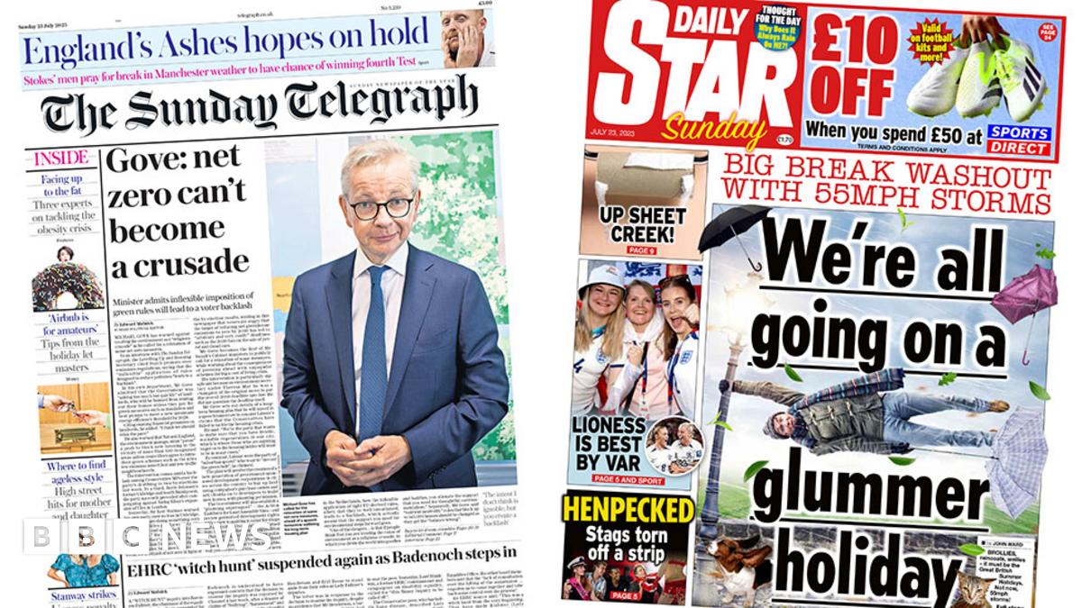 Newspaper headlines: Eco 'backlash' warning and 'glummer holidays ...