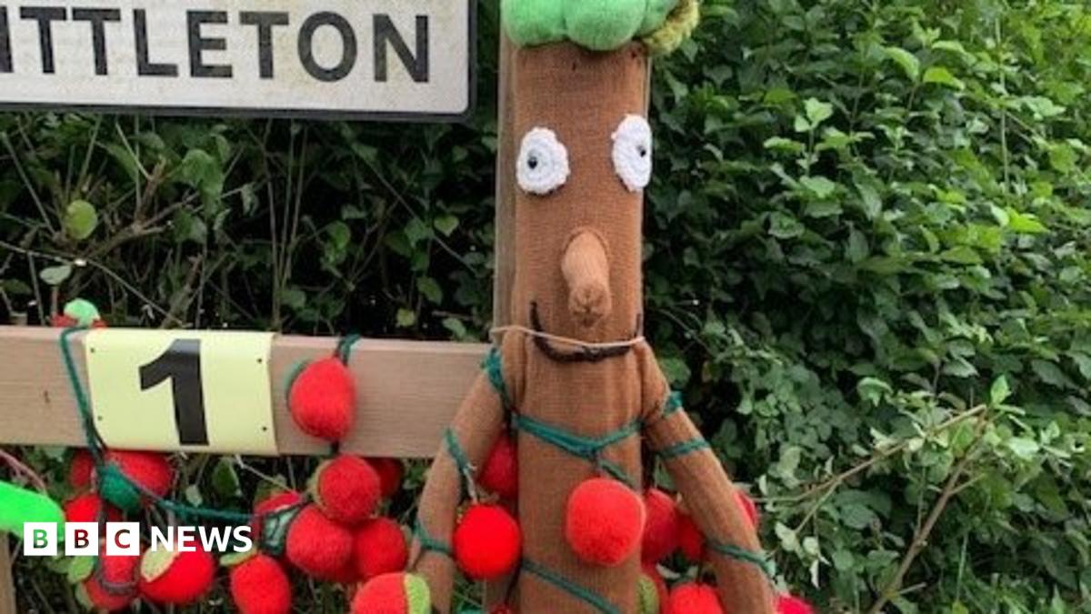 Stick Man thought stolen from High Littleton yarn bombing trail - BBC News