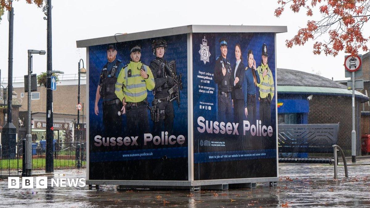Shed-sized police hub launched in Crawley to tackle crime - BBC News