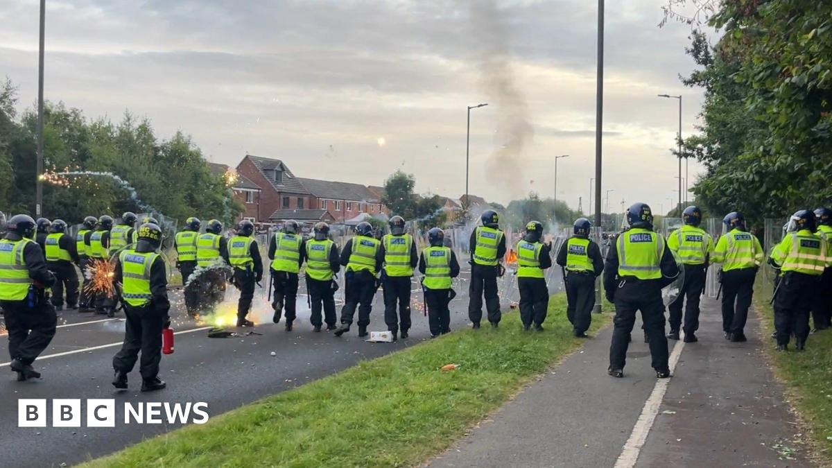 Boy, 13, who threw fireworks sentenced for role in Rotherham riot - BBC ...