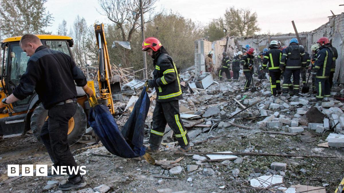Ukraine war: Dozens dead as air strike hits Ukraine funeral wake - BBC News