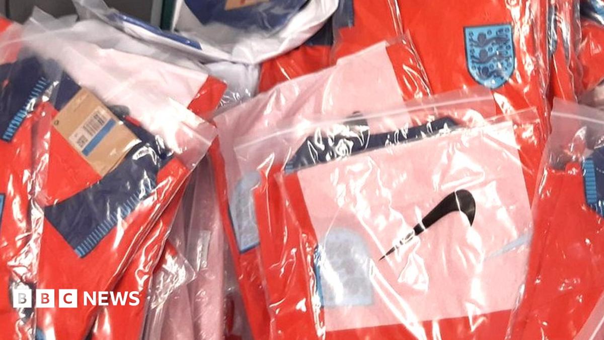 Tonnes of fake England shirts seized ahead of World Cup - BBC News