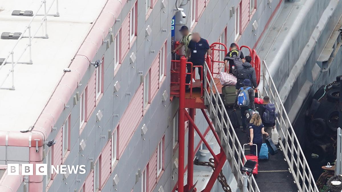 Bibby Stockholm: First asylum seekers board housing barge in Dorset ...