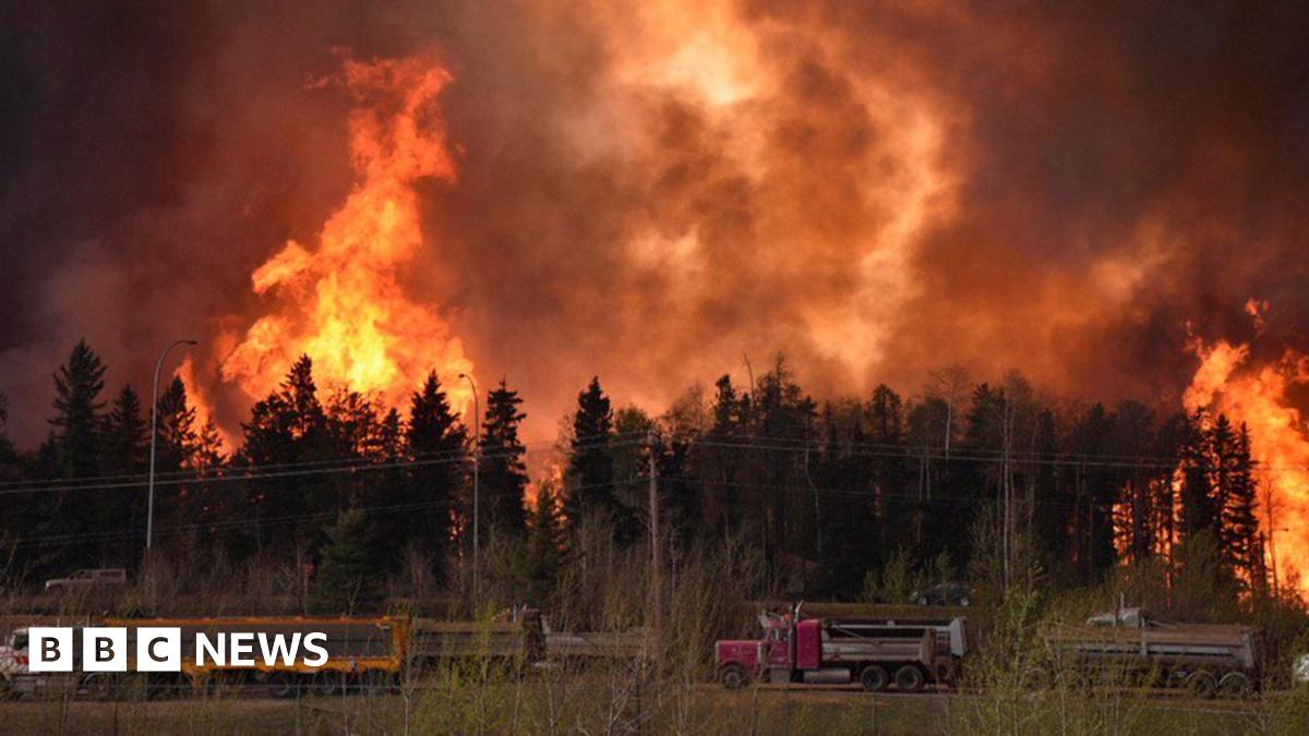 Massive Canada wildfire spreads south forcing more evacuations - BBC News