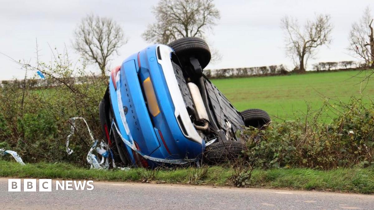 Crashed car left for weeks now listed as 'historical landmark' - BBC News