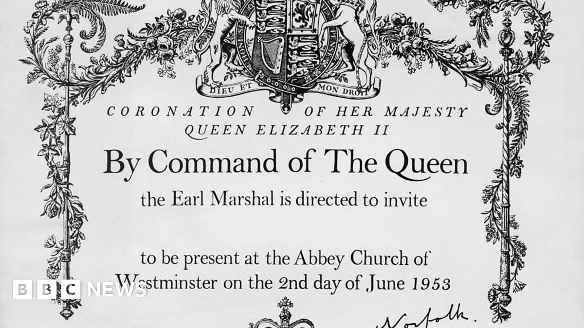 Coronation invitations through the ages - BBC News