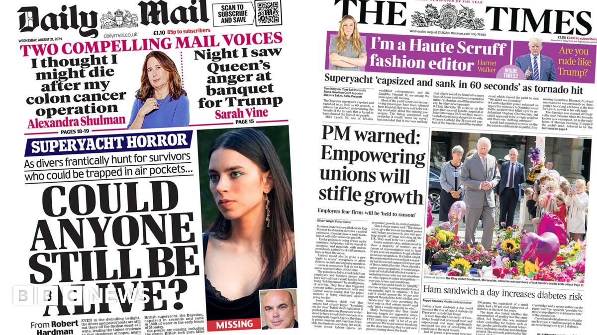 Newspaper headlines: 'Could anyone still be alive?' and 'Best city for ...