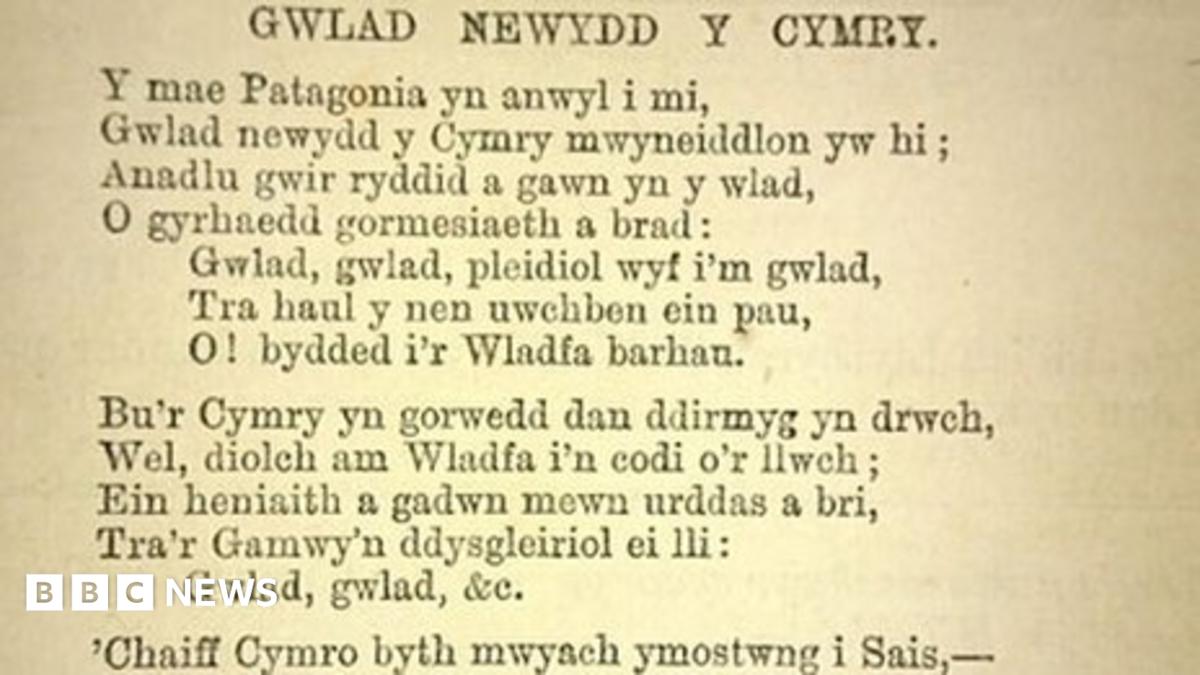 Forgotten Patagonian version of Welsh anthem is found - BBC News