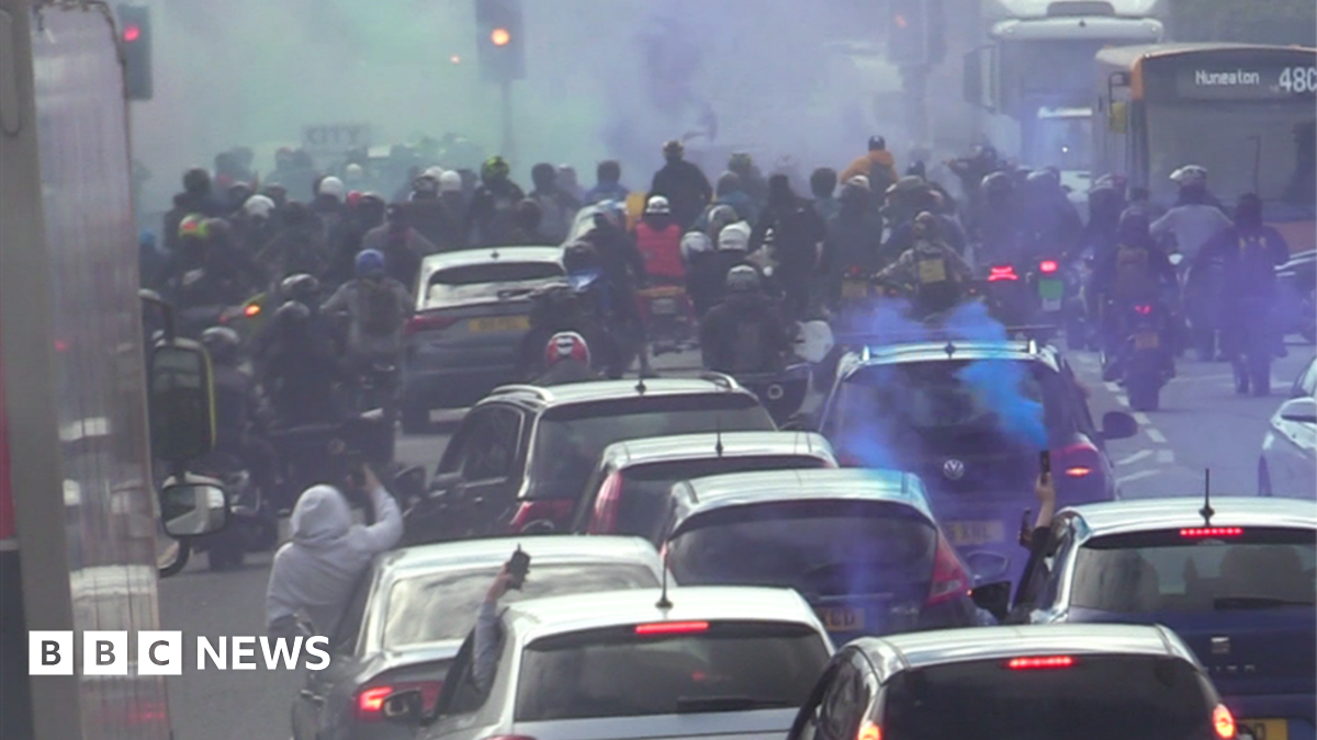 Luke Cleary: Arrests at funeral ride-out in Coventry - BBC News