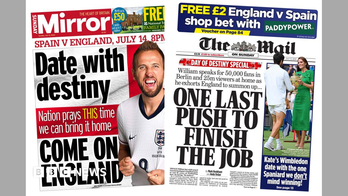 Newspaper headlines: 'One last push' for England's 'date with destiny ...